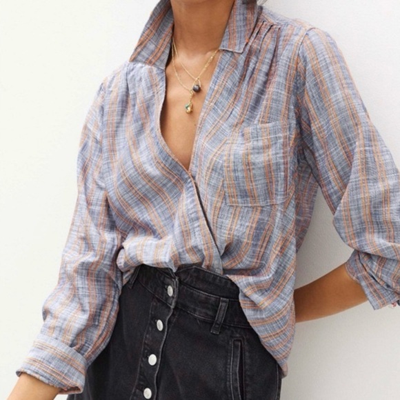 Pilcro | Tops | Anthropologie Pilcro Striped Long Sleeve Surplice ...